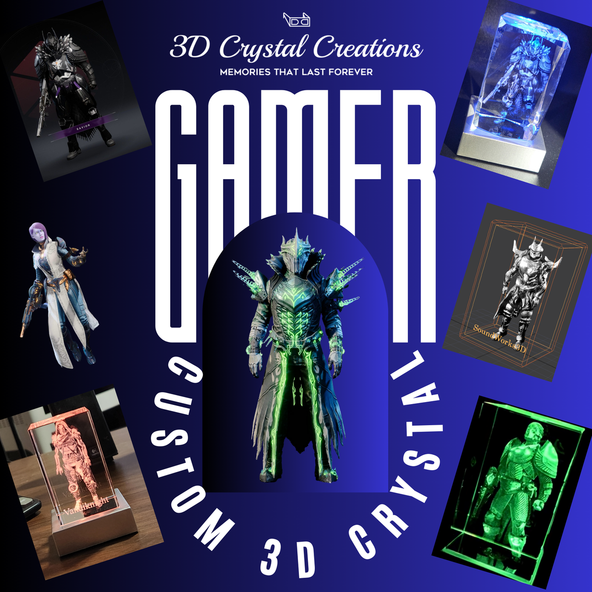 3D Custom Character Crystals | 3D Crystal Creations – 3D Crystal ...